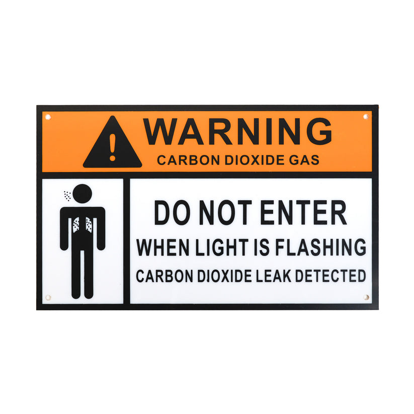 Warning Do Not Enter Sign CO2 Fire Safety Aluminum Sign – CO2 ...