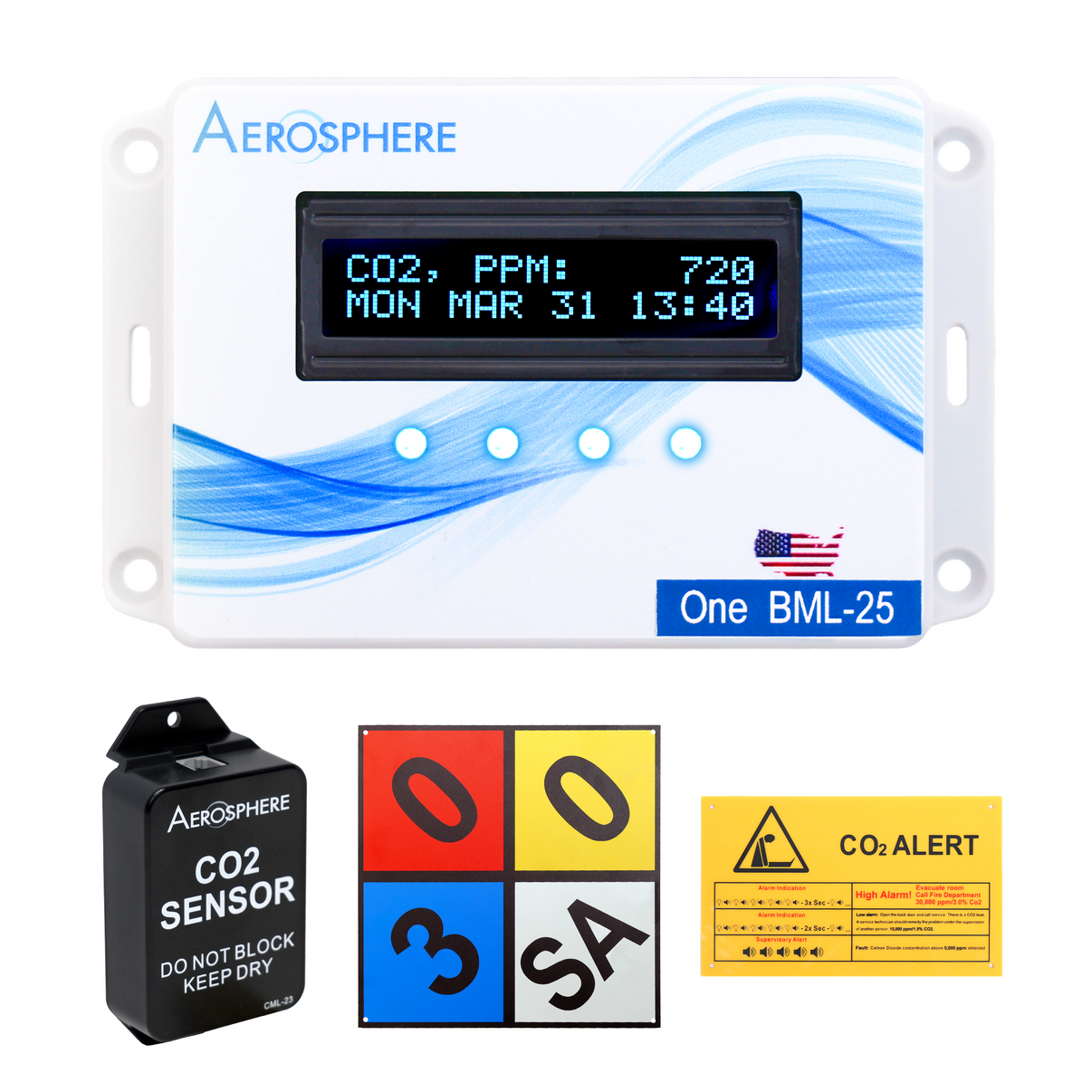 Aerosphere® ONE Kit – CO2 Gas Detection System | Easy Install ...